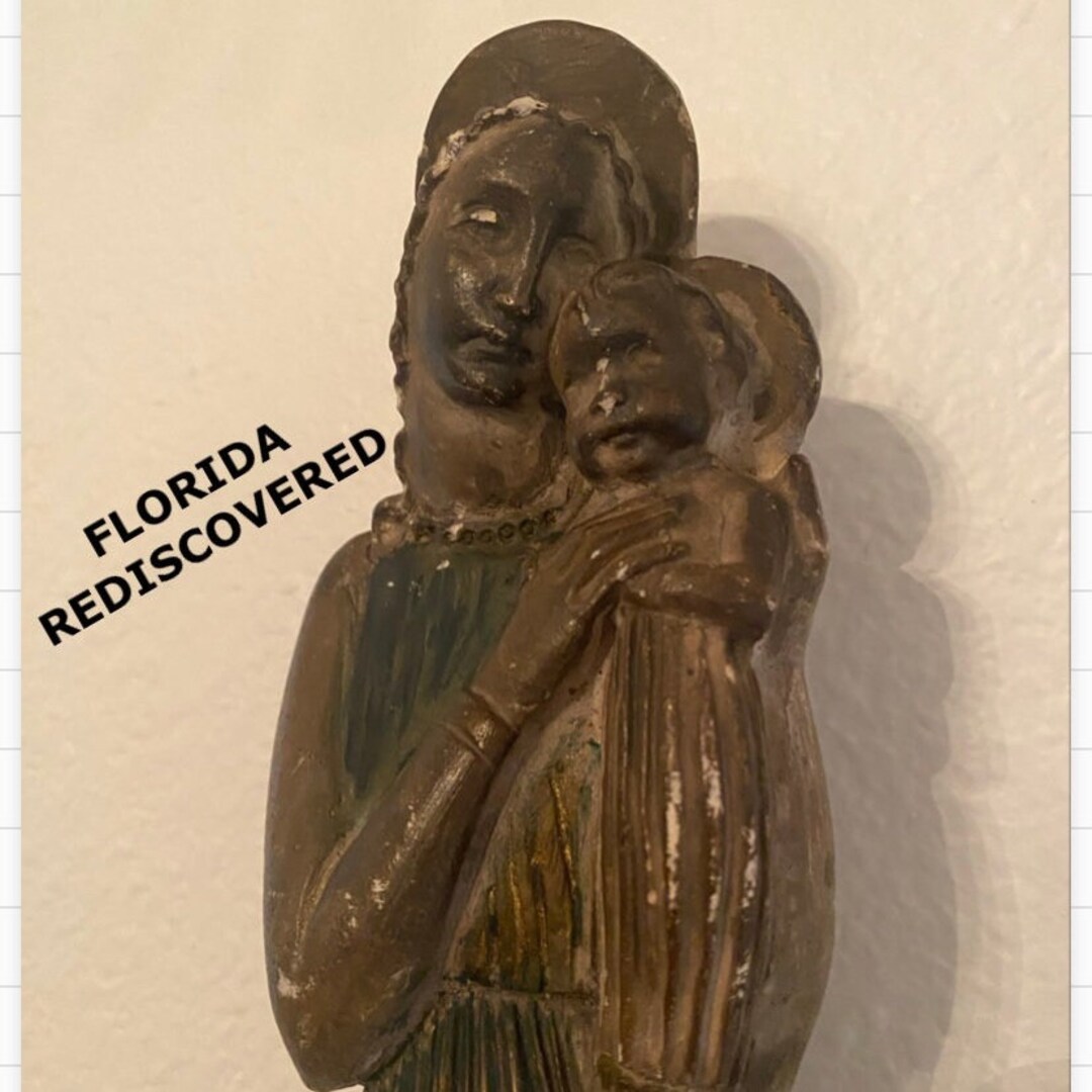 Religious Wall Sculpture Mary and Jesus Antique Christian Renaissance ...