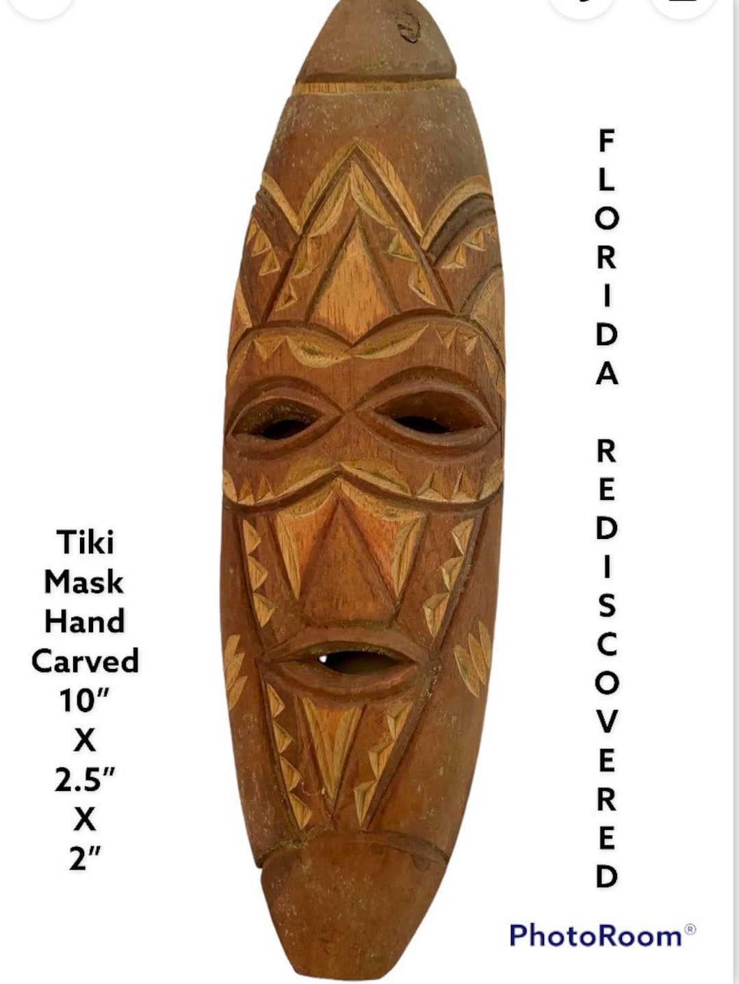 TIKI BAR, TIKI Mask Hand Carved, Easter Island, Tropical Decor, Tribal ...