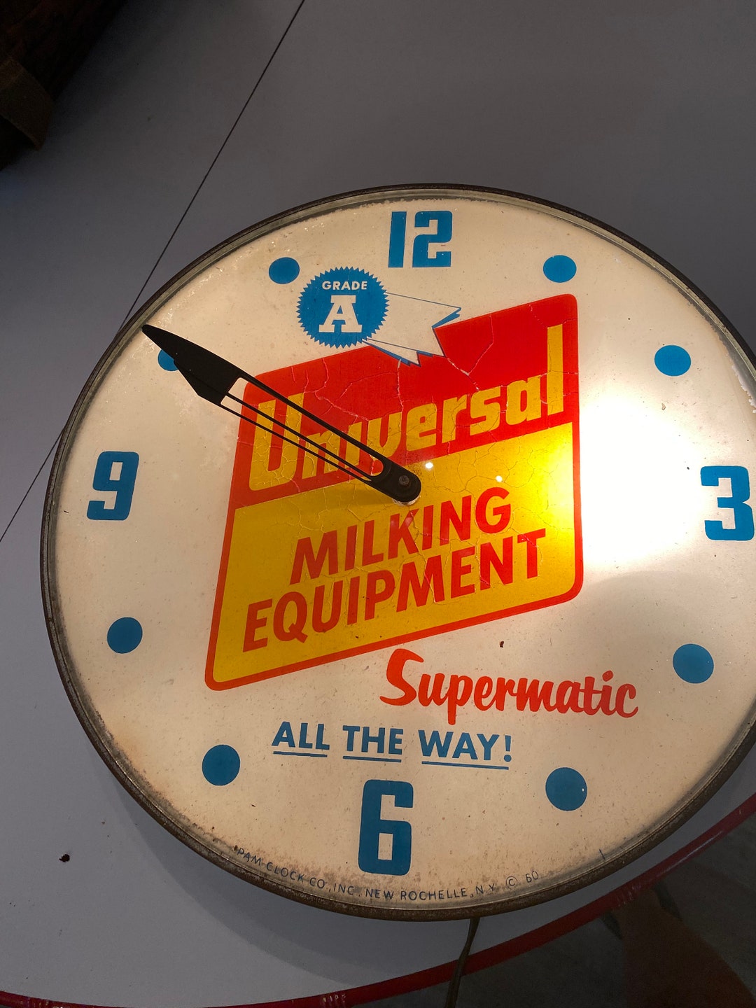 Advertising Signage Clock Light Cow Milking Farm Ranch VINTAGE - Etsy