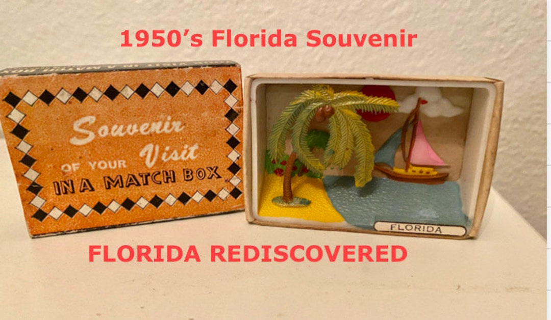 FLORIDA MATCH BOX Diorama!! Made in Hong Kong -vintage Florida Kitsch ...