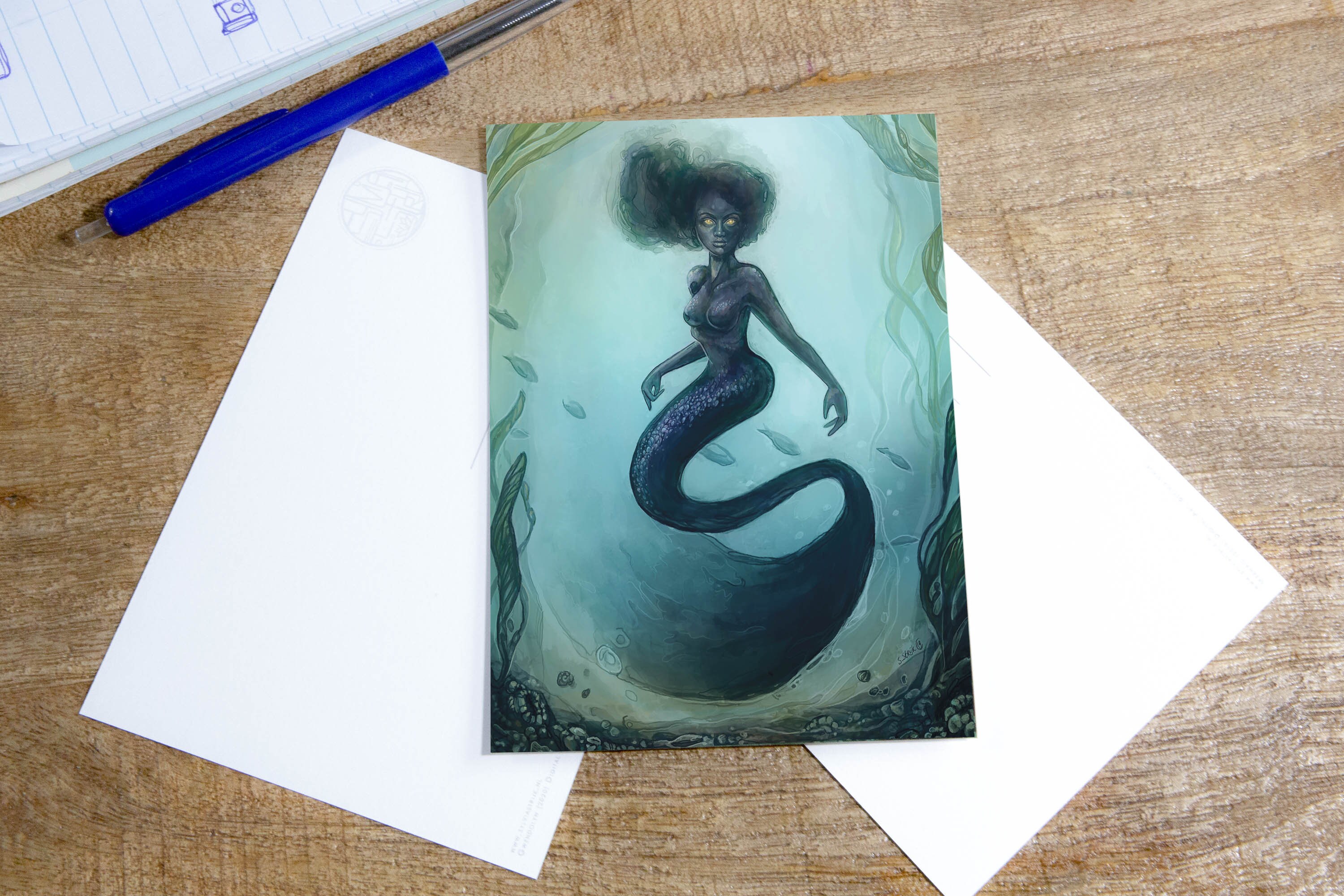 Mermaids of the Deep Postcards Pack Set of 4 Greetingcards - Etsy
