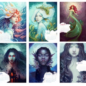 Fantasy Art Calendar for 2024 Mystical Monthly A3 Wall Planner - Etsy