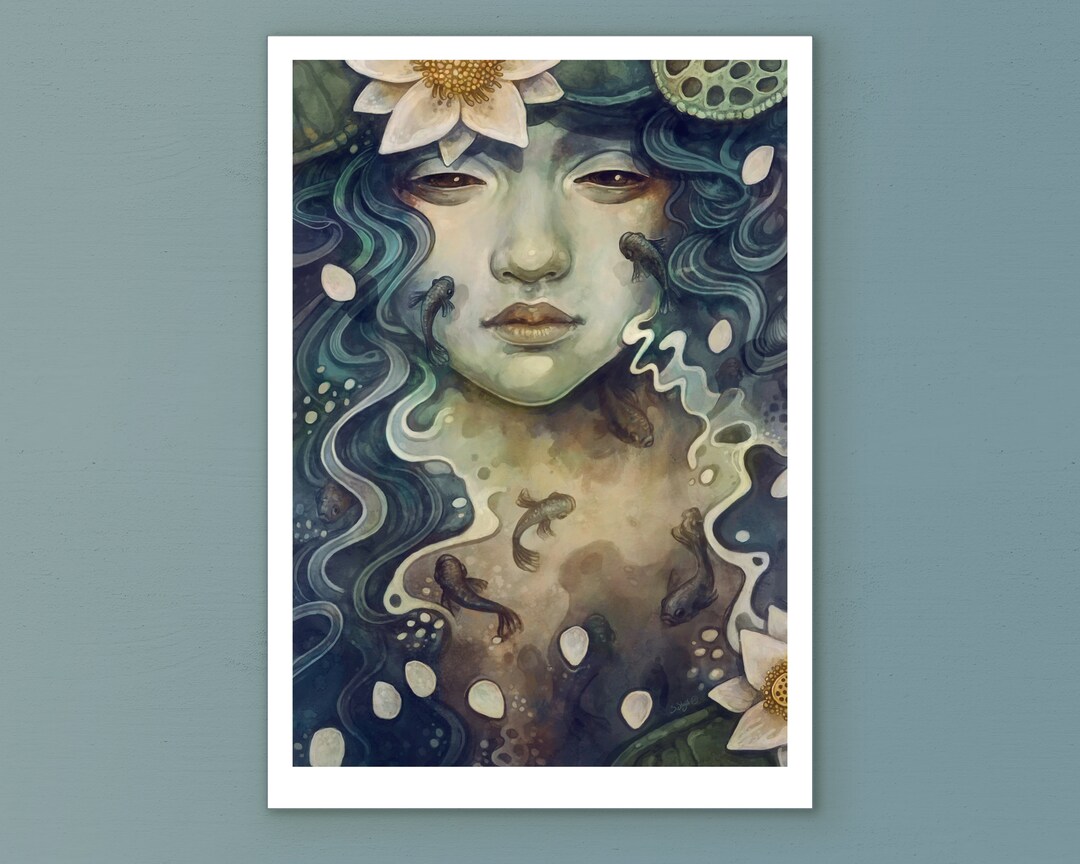 Signed Art Print naiad Fantasy Art Sea Fantasy Siren Artwork Mermaid ...