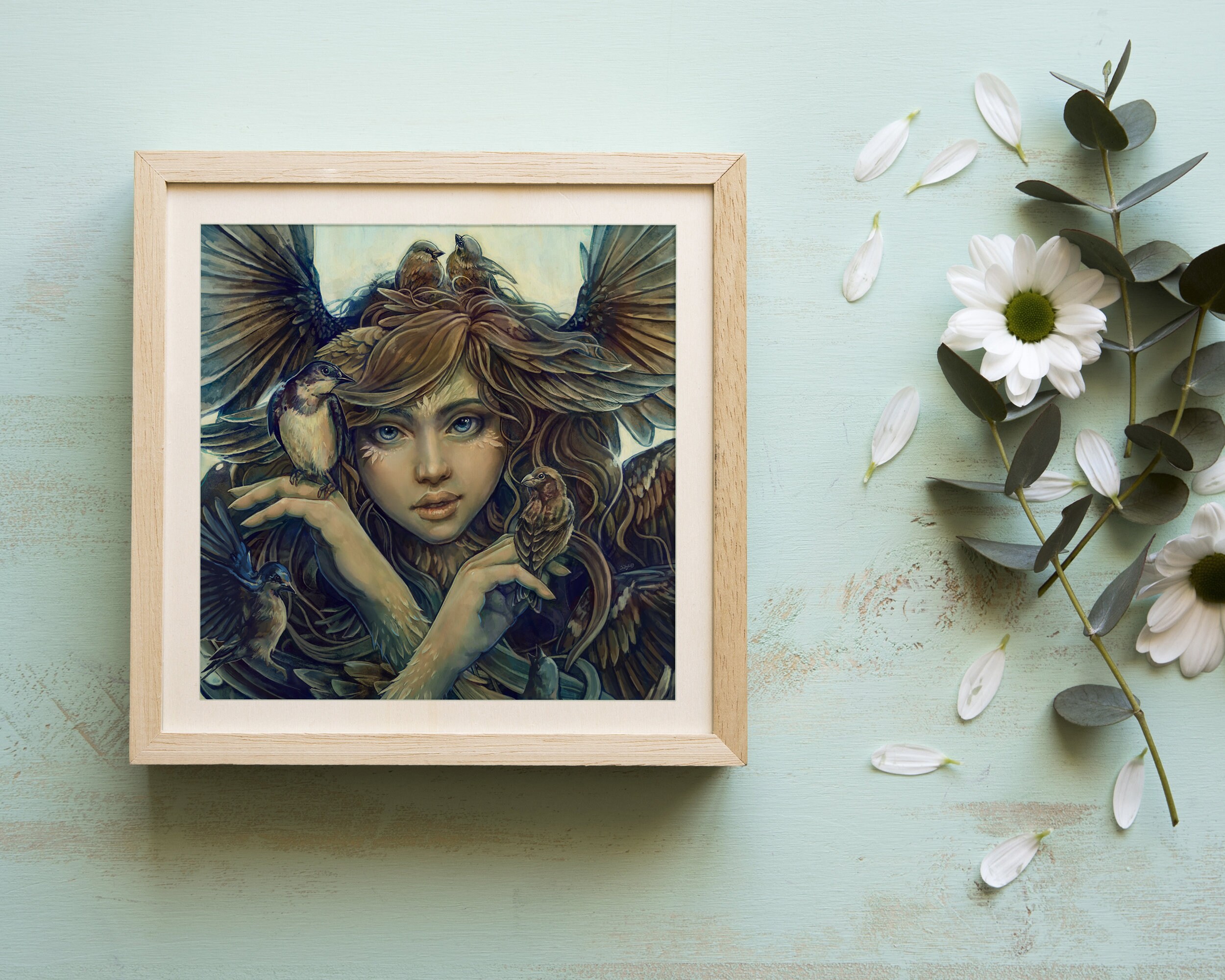 Gesigneerde fantasy art print Rachel Digital - Etsy Nederland