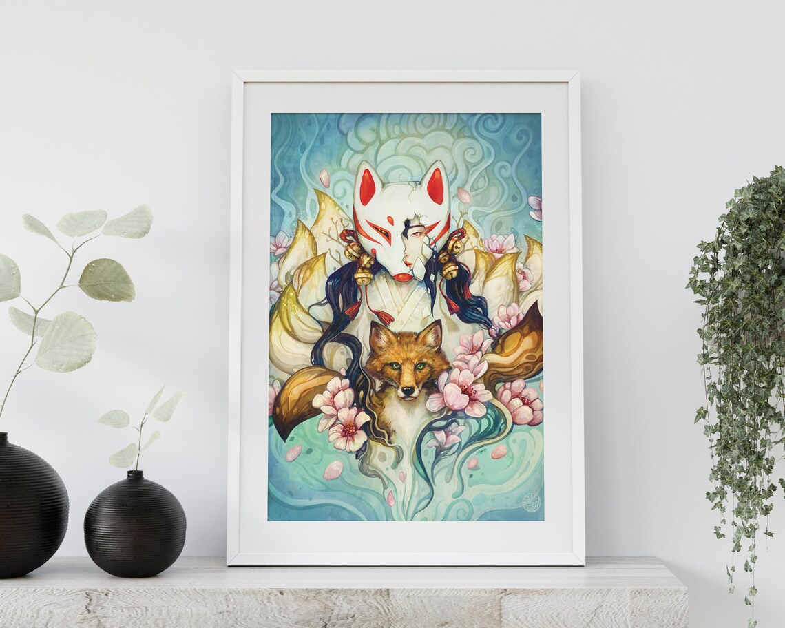 Fantasy Poster kitsune Fairy Tale Fantasy Art - Etsy