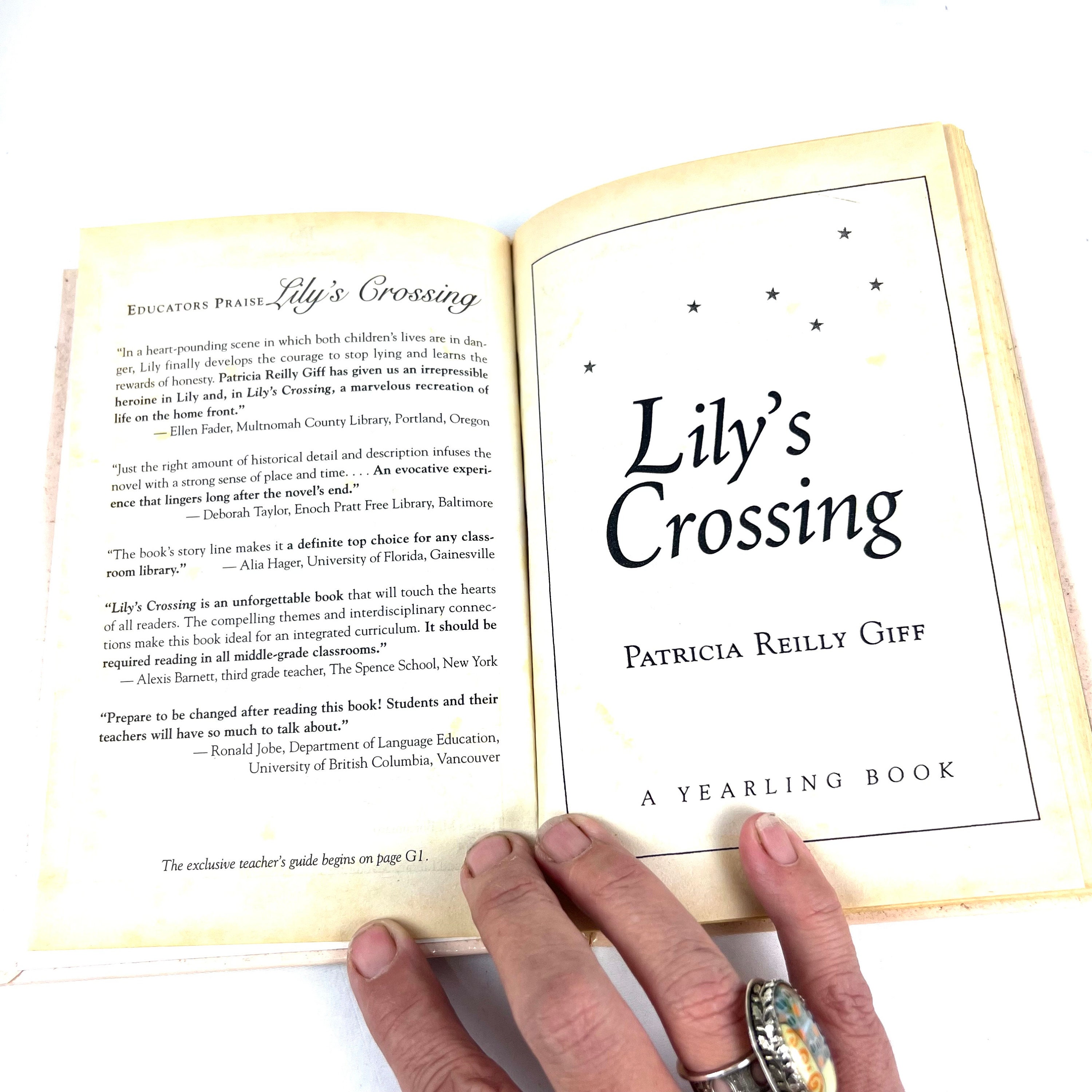 1999 Lily's Crossing - Exclusive Teacher's Edition - by Patricia Reilly ...