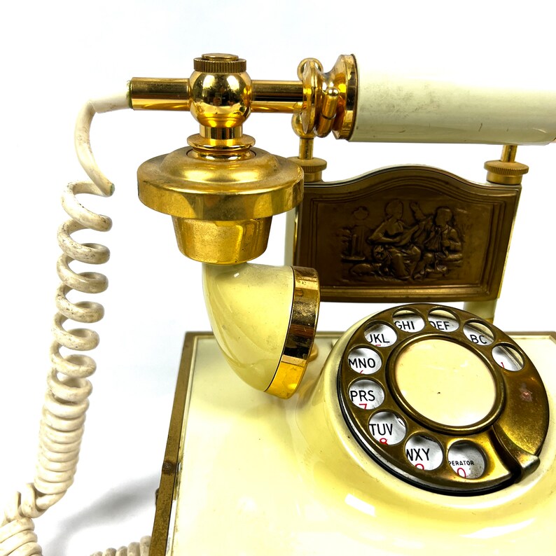 Vintage Decorative Victorian Deco Tel Rotary Telephone Cream - Etsy