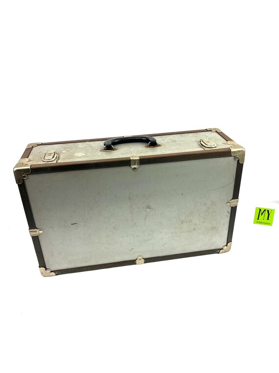 vintage suitcase aluminum - Gem