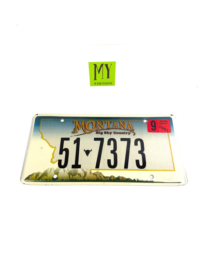 Vintage 2007 Montana License Plate – Big Sky Country Tag – Rustic Metal ...