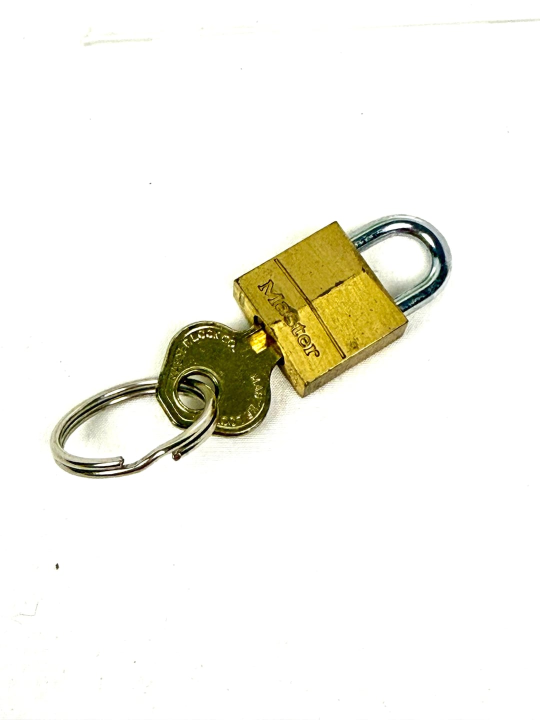 Vintage Master Lock 120D Brass Padlock With Key – Small Travel Lock ...