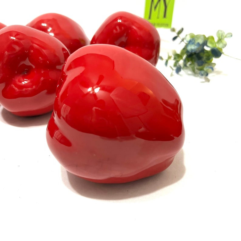 Vintage Ceramic Red Apples - Apple Figurines - SOLD SEPARATELY - Table ...