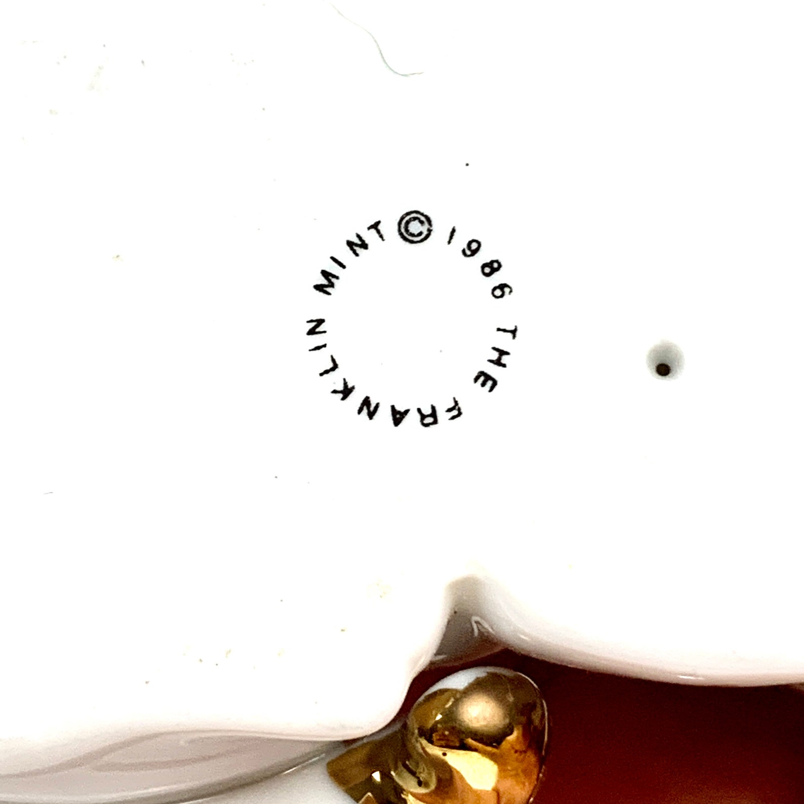 Vintage Franklin Mint Satsuma Cat Curio Cabinet Cat Figurine Pink ...