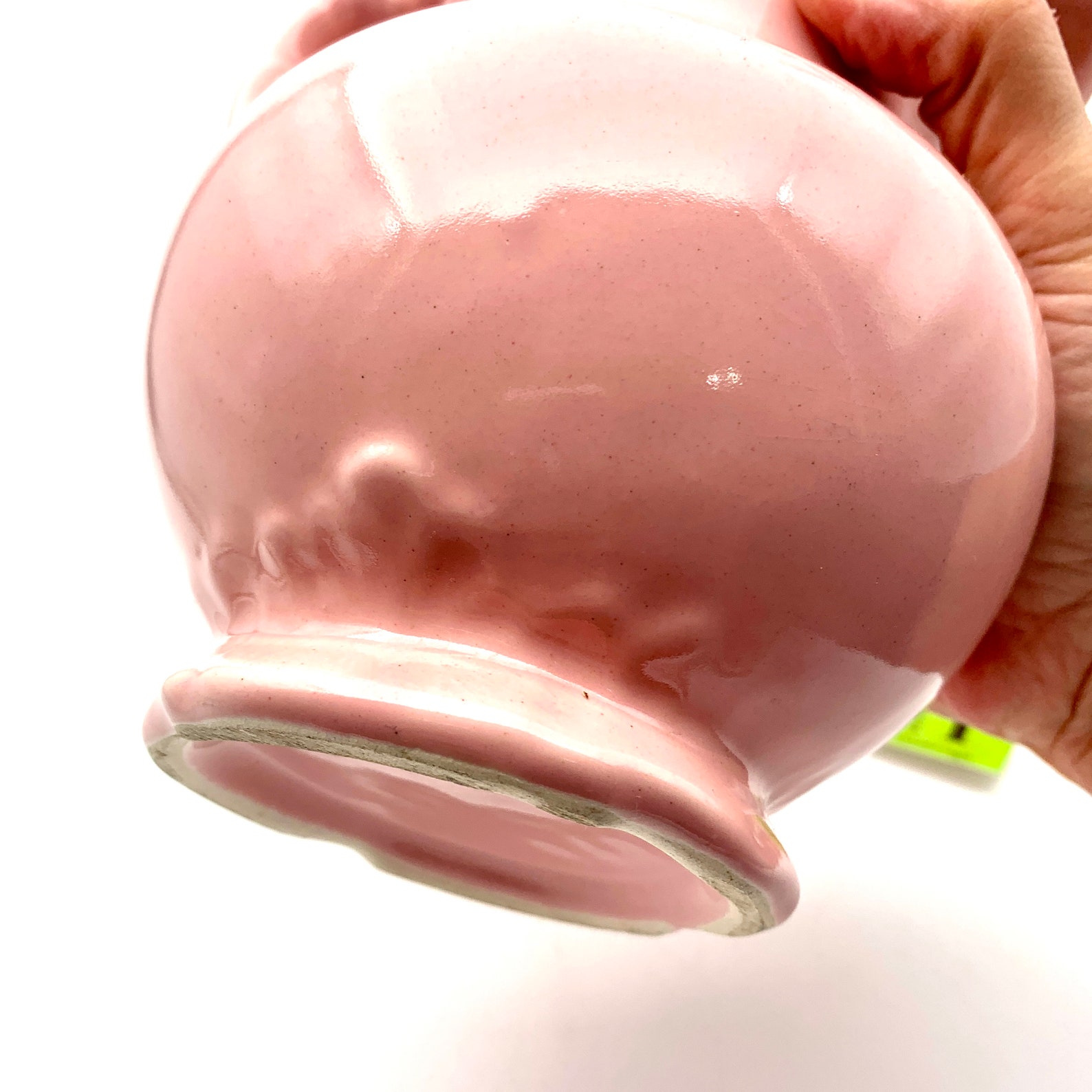 Beautiful Vintage Studio Pottery Baby Pink Pitcher Ornate - Etsy