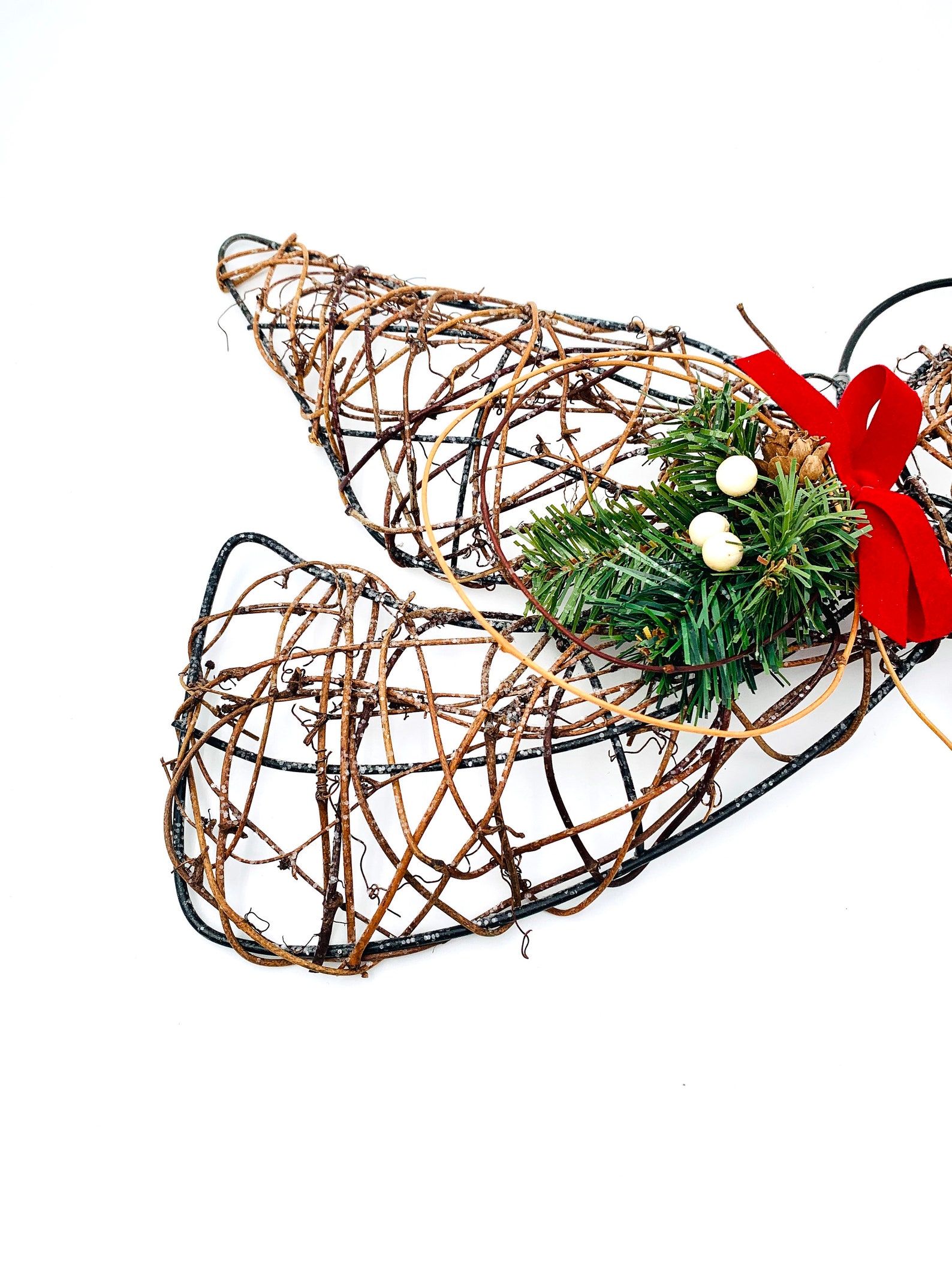 Vintage Christmas Flying Angel Wreath Door Decor Metal and - Etsy