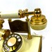 Vintage Decorative Victorian Deco Tel Rotary Telephone Cream and Gold ...