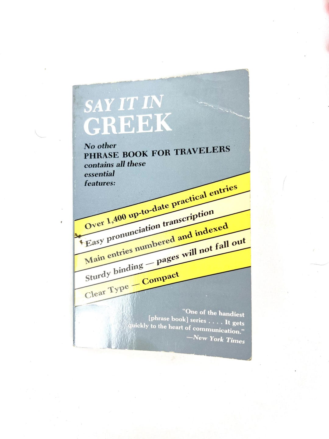 Vintage 'say It in Greek' Phrase Book - 1956 Dover Language Guide - Etsy