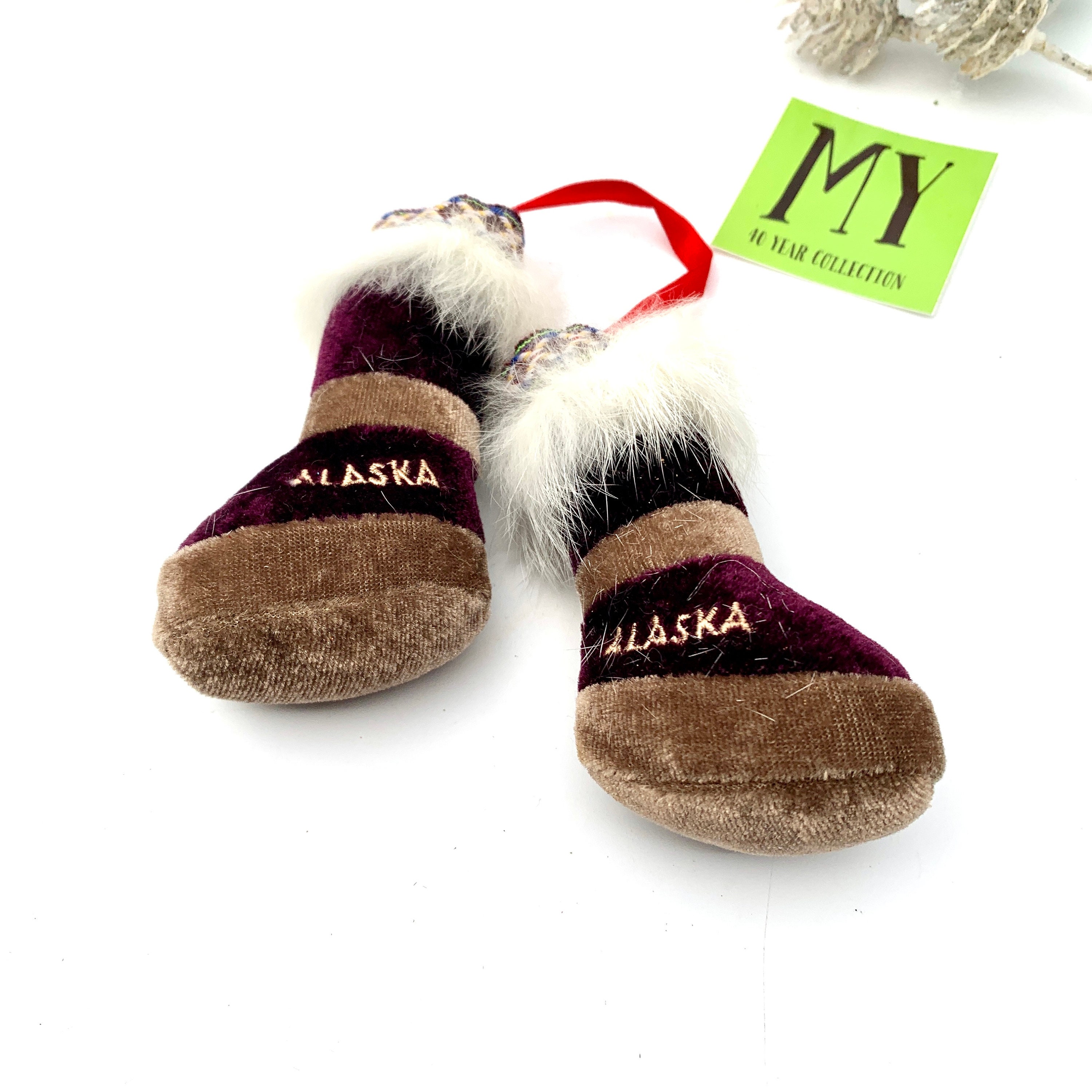 Vintage Dog Sled Igloo Boots from Alaska Plush Alaska Boots | Etsy