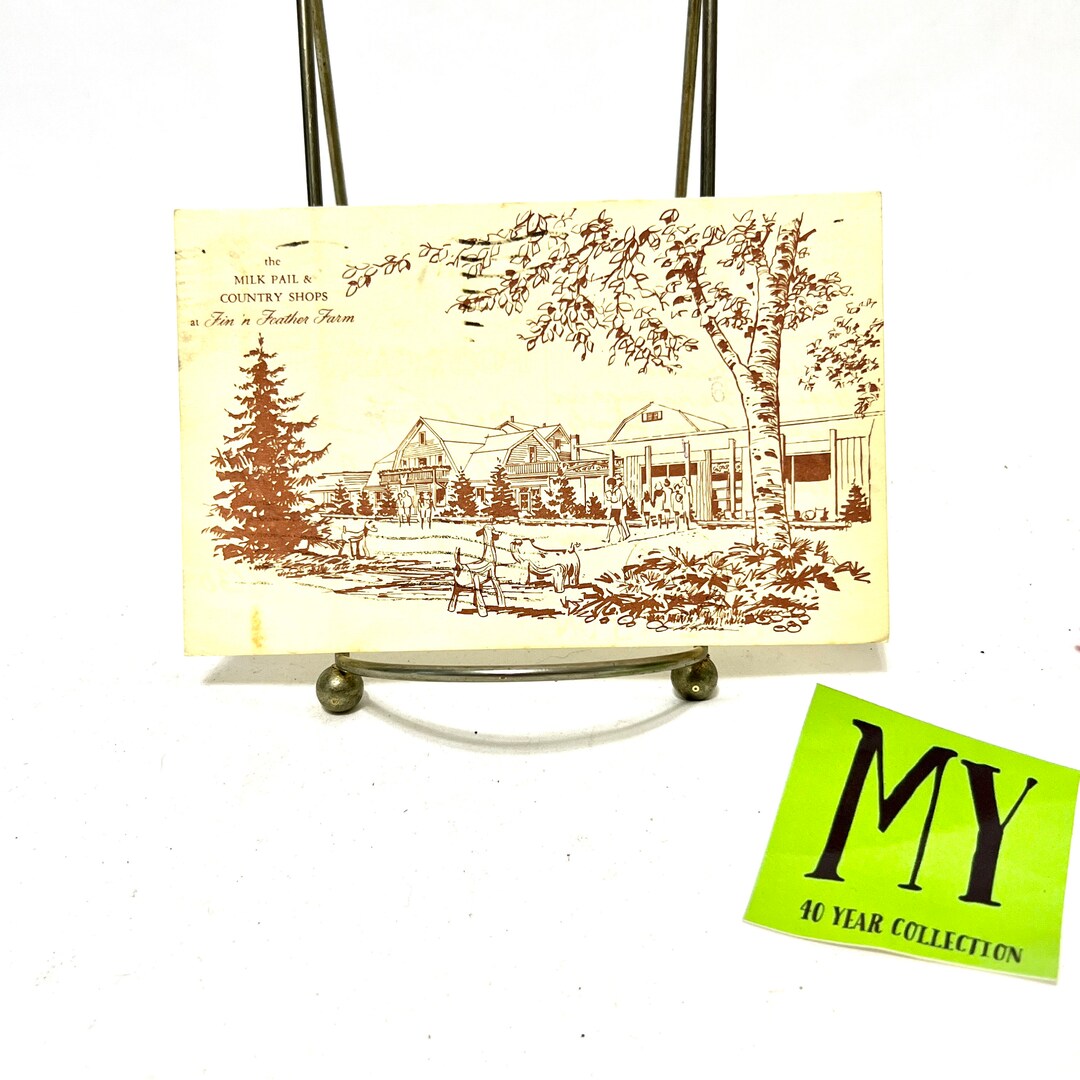 Vintage Milk Pail & Country Shops Postcard, Dundee Illinois, 1974 - Etsy