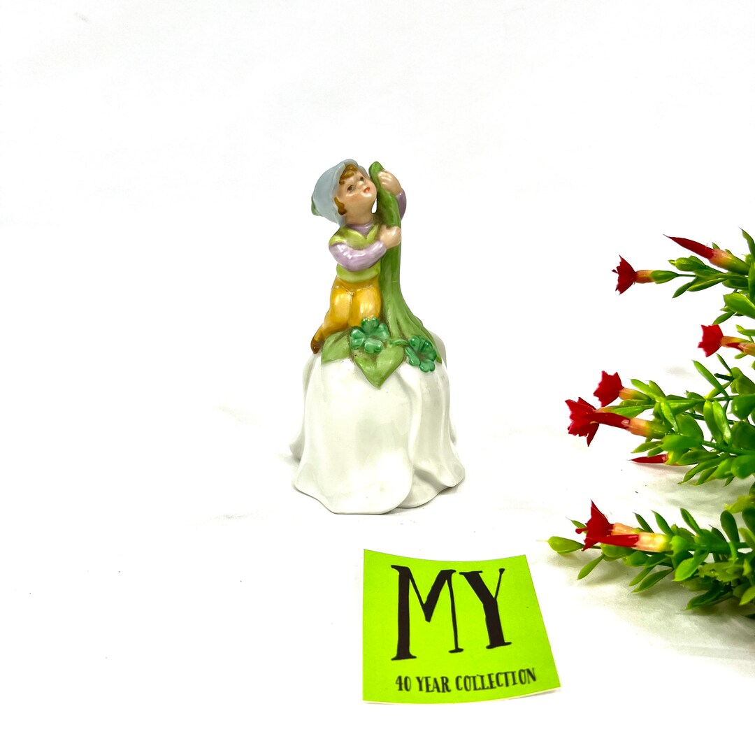Vintage Avon Leaf Bell With Elf on a Bean Stock Bell 1983 Avon ...