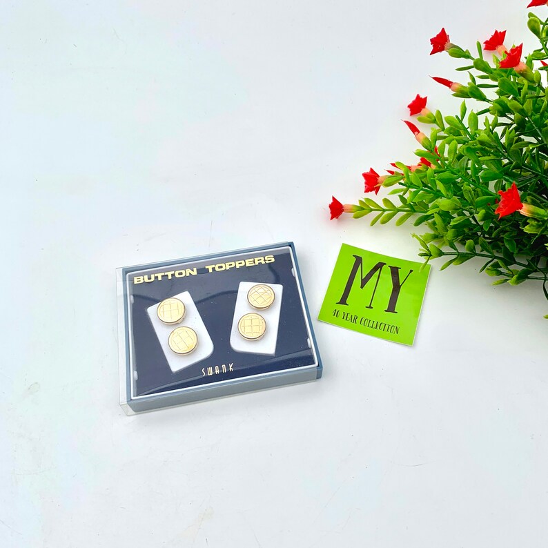 Vintage Button Toppers by Swank Gold Tone Jewelry Button | Etsy