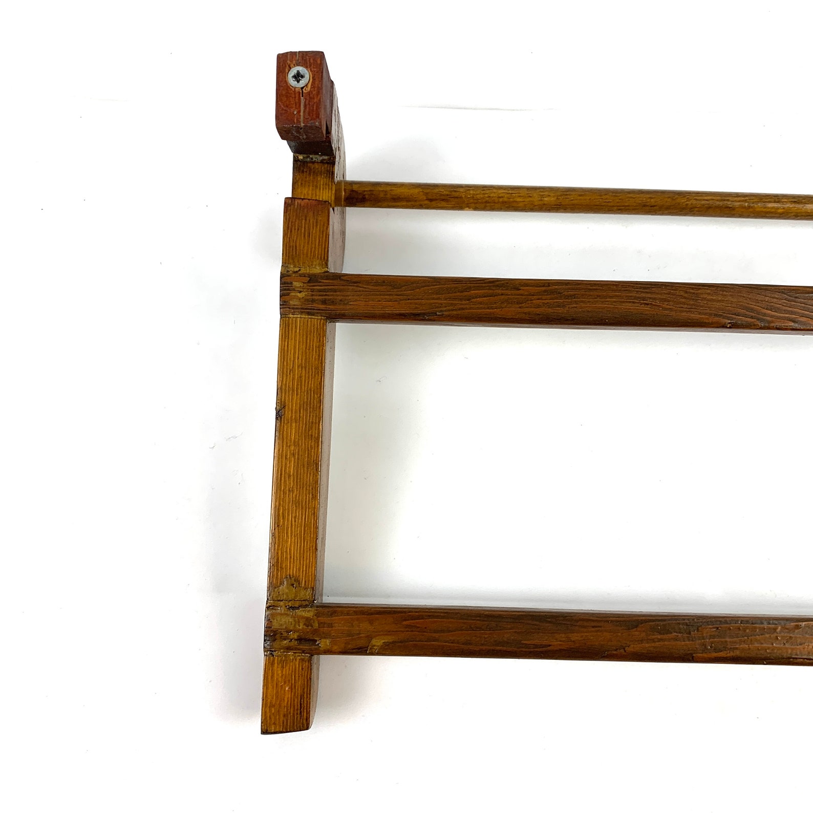 Vintage Solid Wood Hanging Rack Clothes Rack for Chair Wooden | Etsy