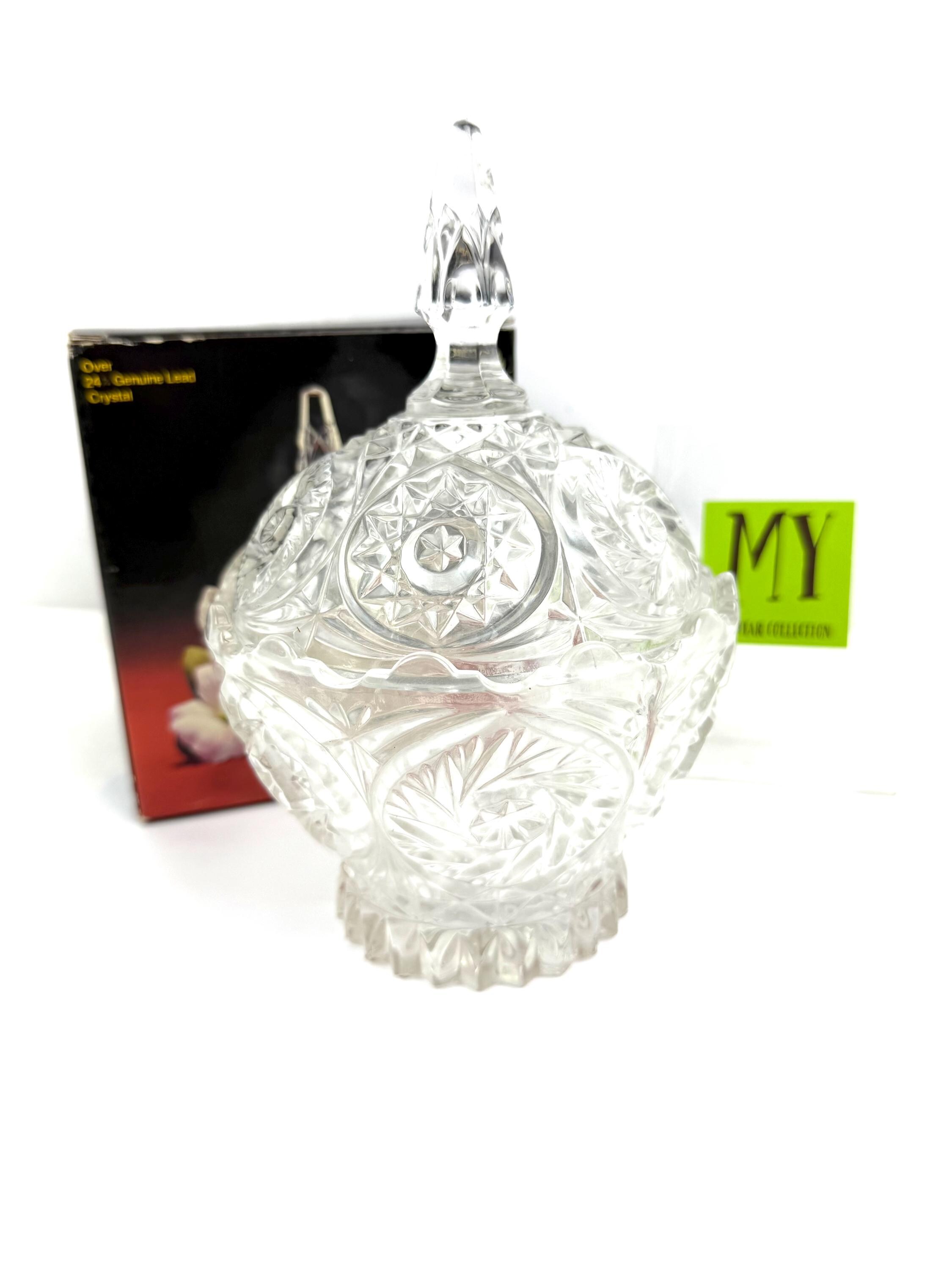 Vintage Imperlux Sunrise Collection Lead Crystal Candy Box With Lid in ...