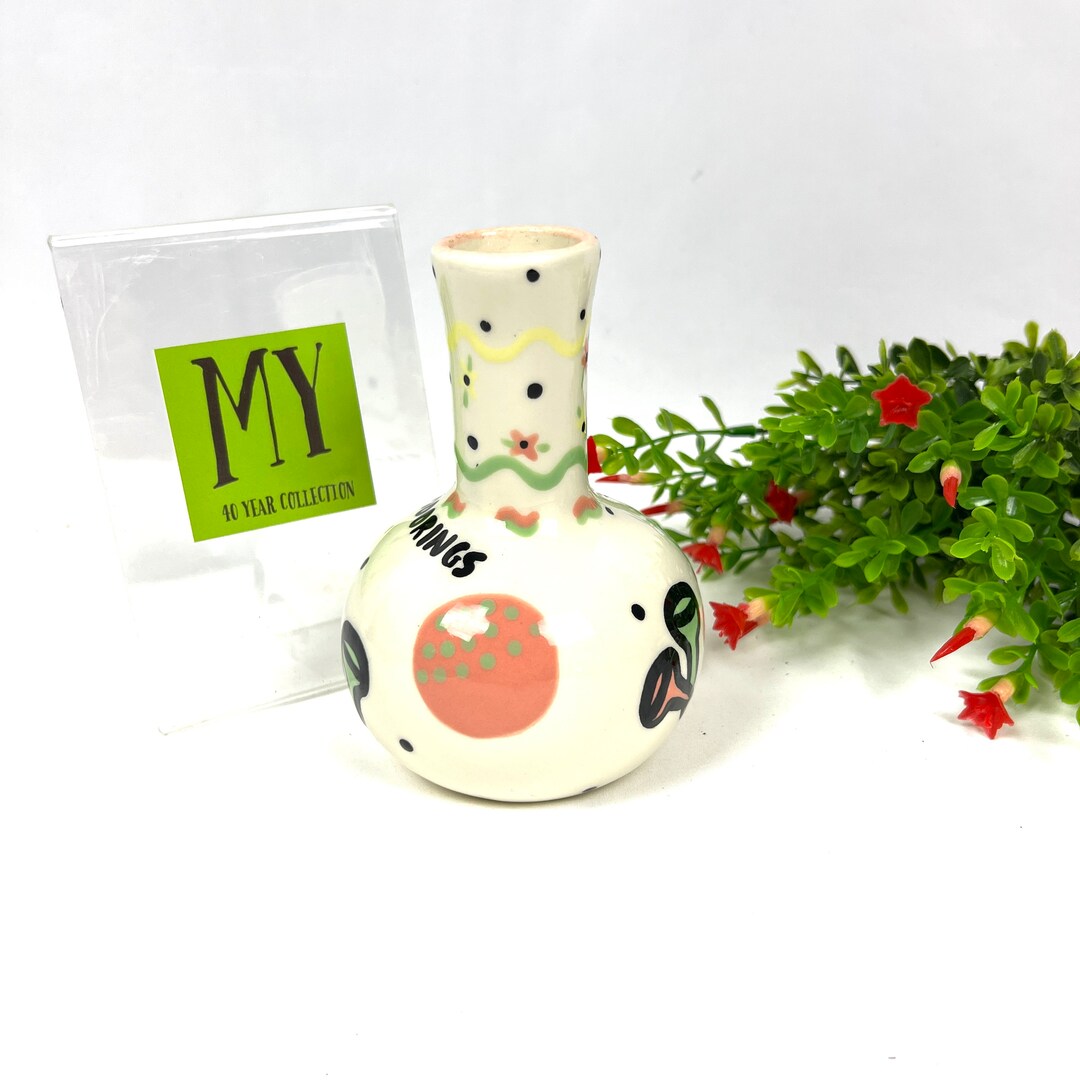 Vintage Bette Abrams '99 Pottery Vase - the Moorings - Small Vase ...