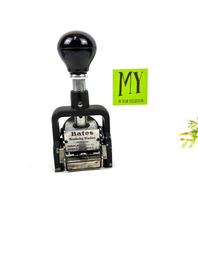 Vintage Bates Numbering Machine: 6-wheel Stamp, Office Decor - Etsy