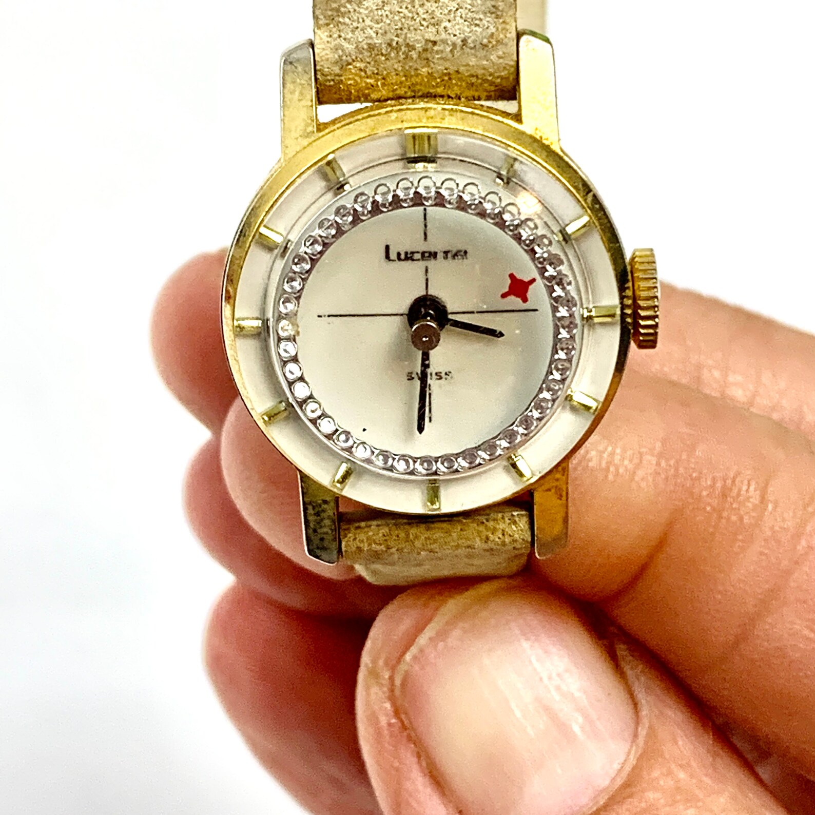 Vintage Ladies Lucerne Swiss With Gemstones Watch Base Metal | Etsy