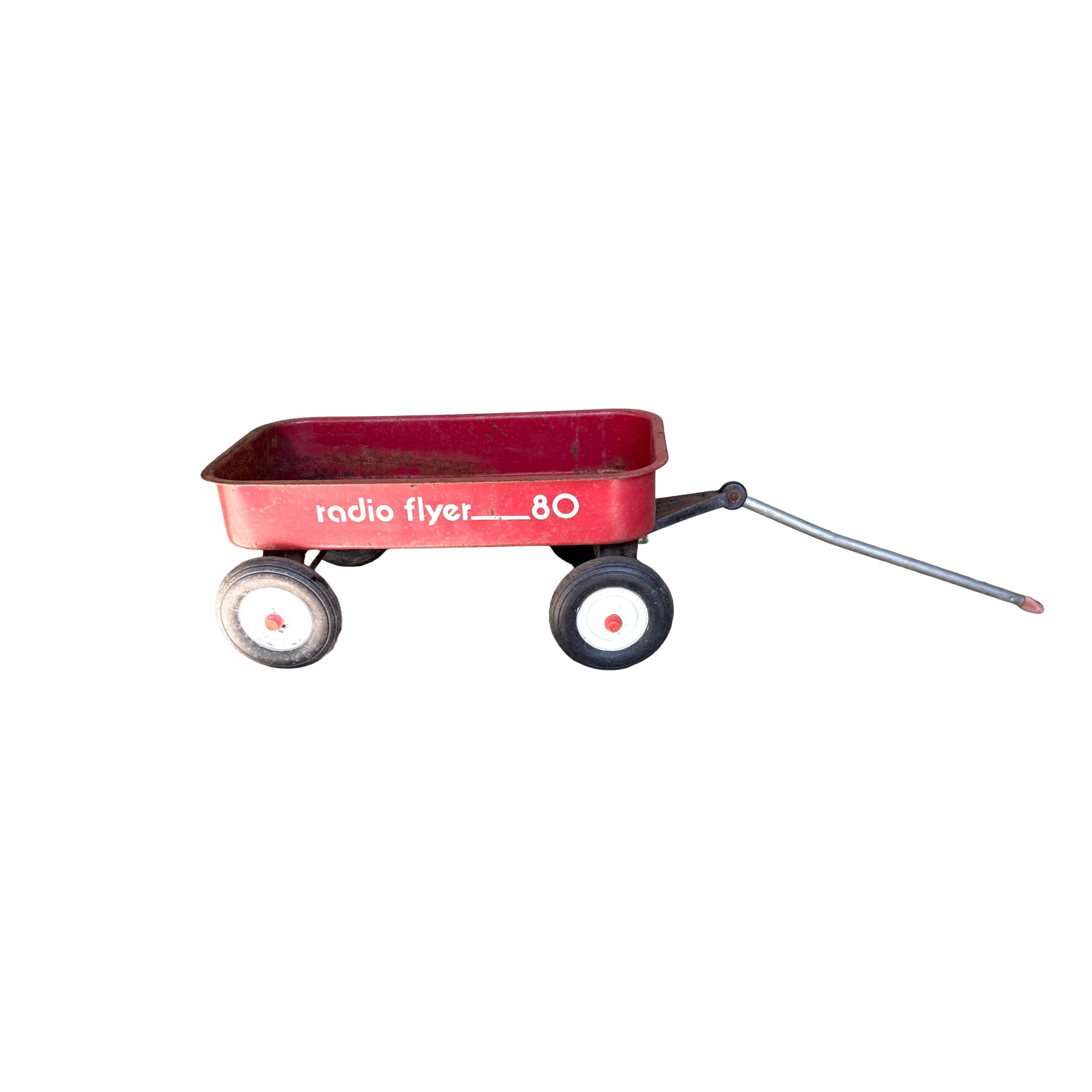 Vintage Radio Flyer 80 Red Wagon • Metal Toy Cart Decor • Rustic ...