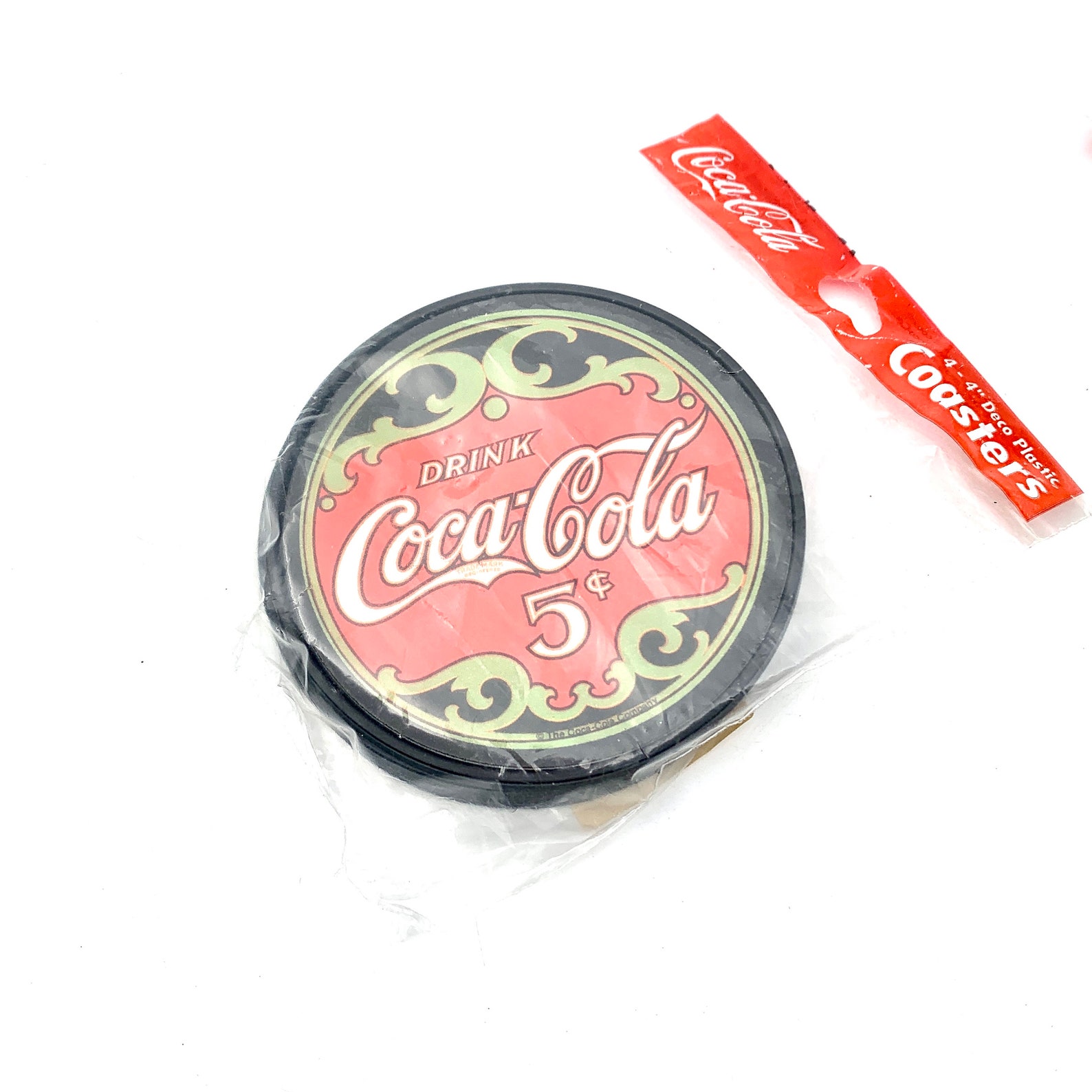 Vintage Retro Coca Cola 4 Deco Plastic Coasters With Rimmed - Etsy