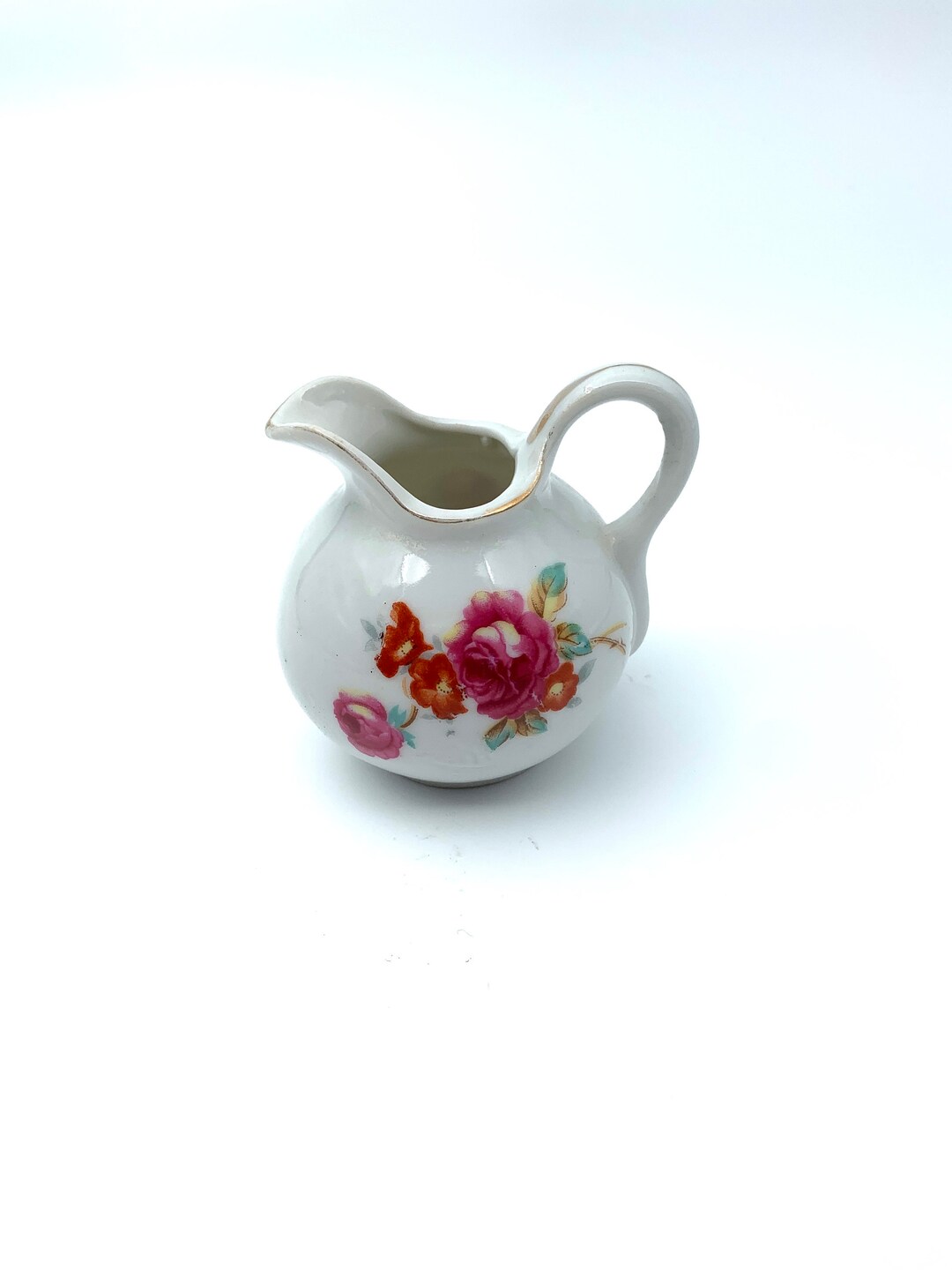 Vintage Made in Japan Creamer Mini Pitcher Floral Design Occupied Japan ...