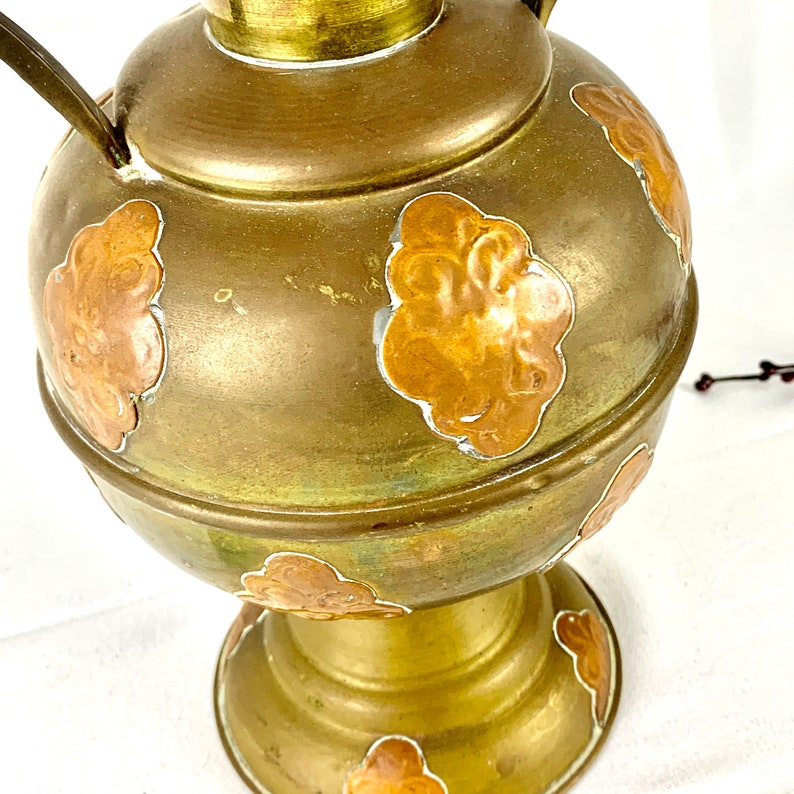 Vintage Brass With Copper Amphora Vase Patian Flared Vase Two | Etsy