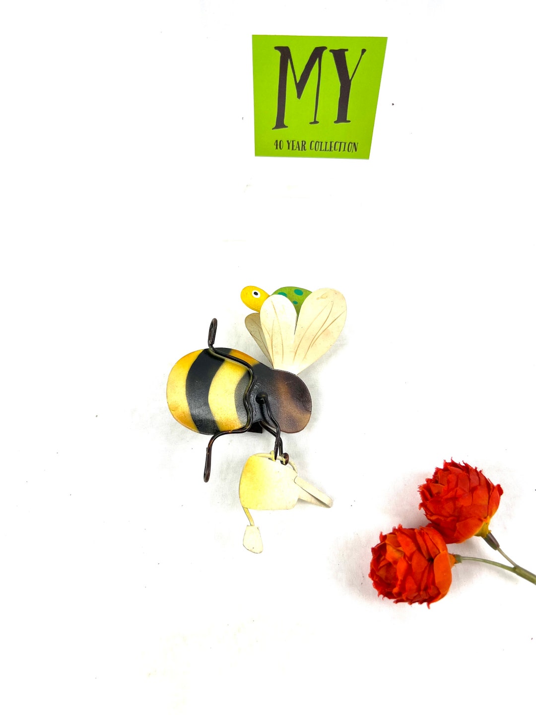 Vintage Metal Bee Magnet: 3D Watering Pail Decor - Etsy