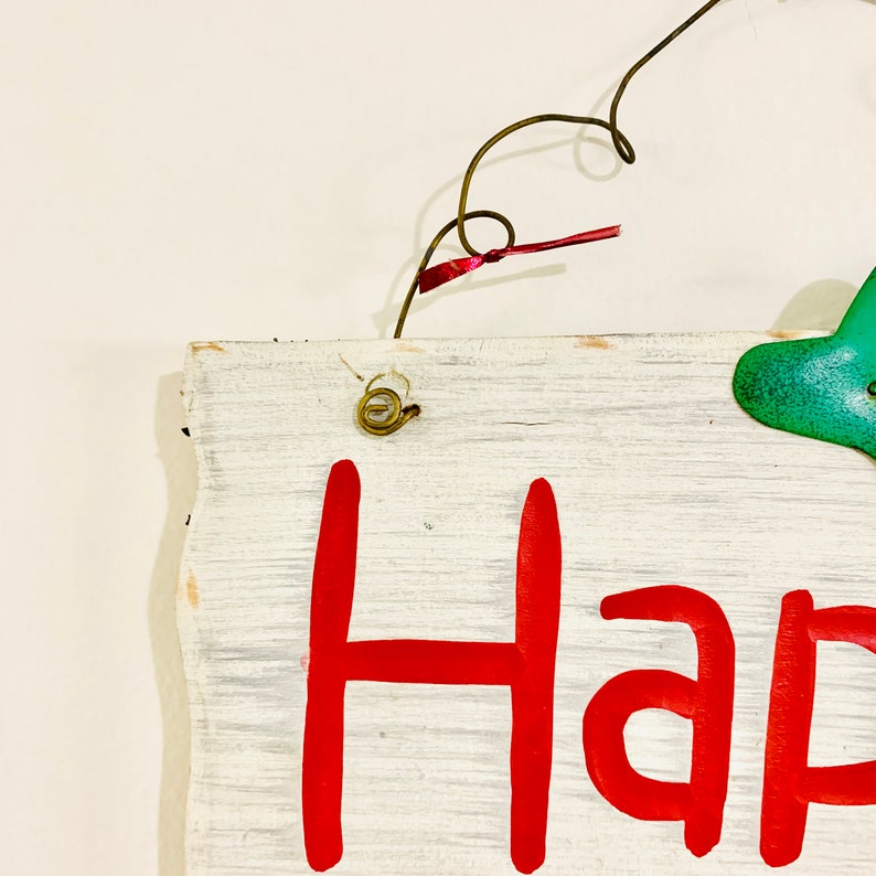 Vintage Rustic Wooden Happy Holly Days Sign Christmas Door - Etsy