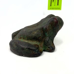 Antique Cast Iron Frog Figurine Paper Weight Door Stopper Garden Decor ...
