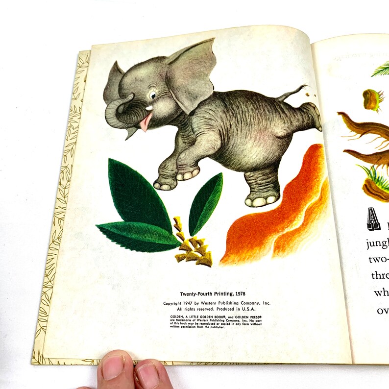 1978 the Saggy Baggy Elephant A Little Golden Book Classic by - Etsy
