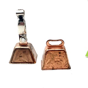 Pair of Vintage Mini Copper Bells Mini Cow Bells Fishing Bells Bells ...
