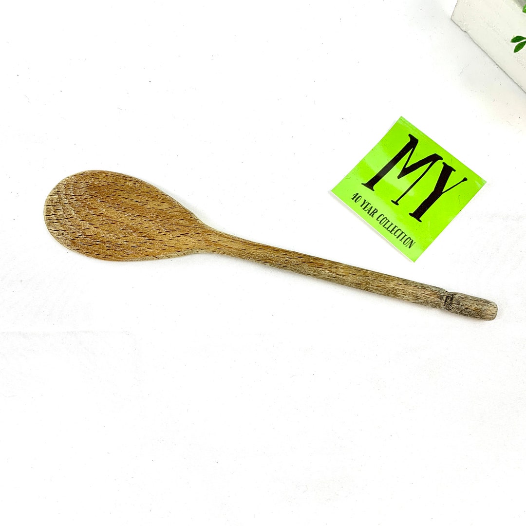 Antique Small Maple Wood Spoon Handcarved Used Rustic Primitive ...