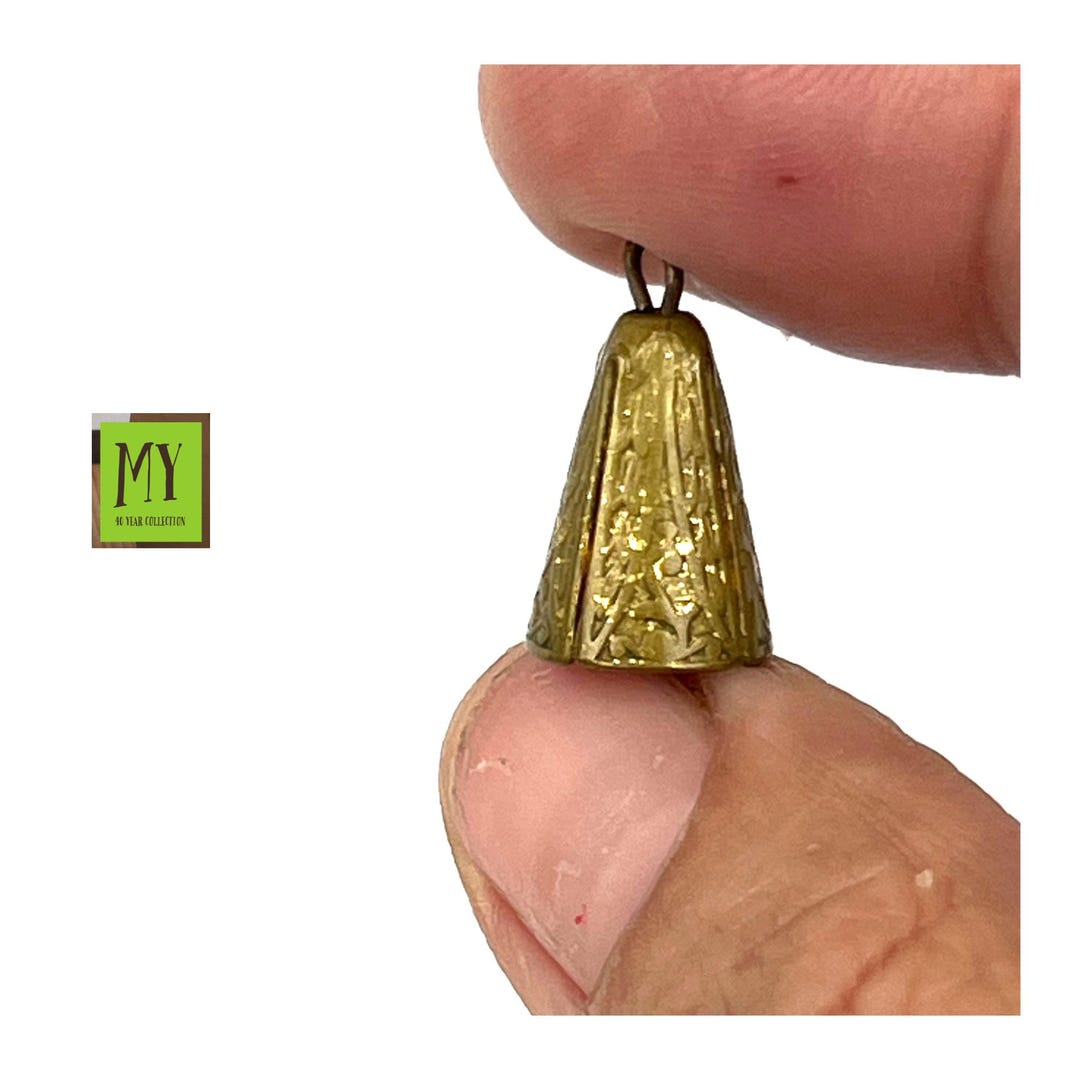 Vintage Miniature Tiny Brass Bell - Hammered Bell With Hook on Top NO ...