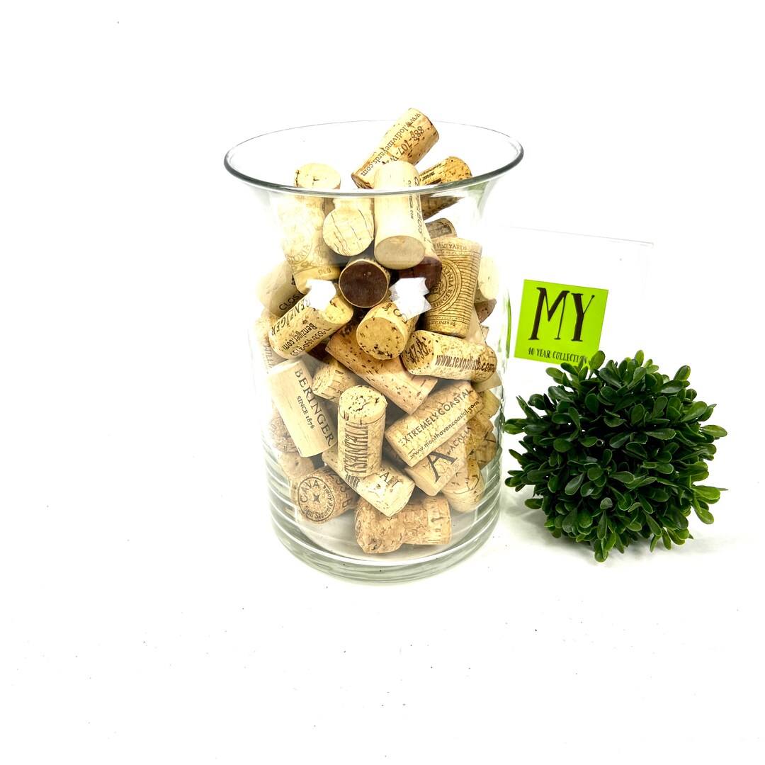 Vintage Wide Cylinder Shape With Flared Top Clear Glass Vase, Glass Jar ...