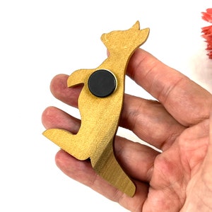 Vintage Refrigerator Magnets - Kangaroo - Wooden Cut Out Kangaroo ...