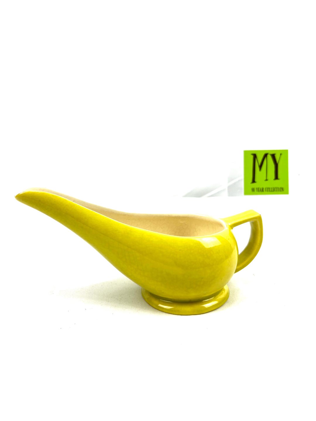 Beautiful Vintage Red Wing Magnolia Chartreuse Ceramic Creamer Square ...