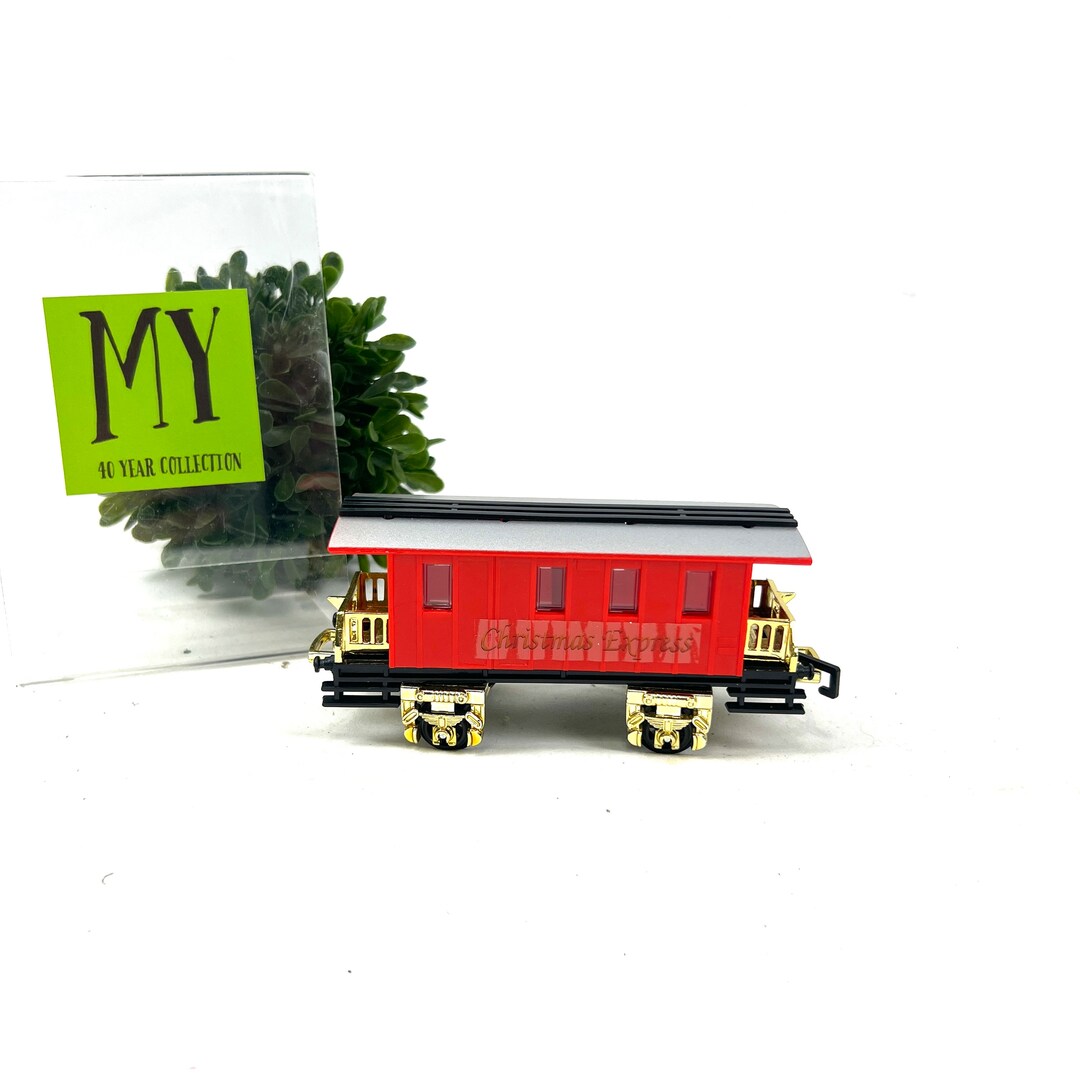 Vintage Plastic Train Caboose Cars, Christmas Express, Red Train Cars ...
