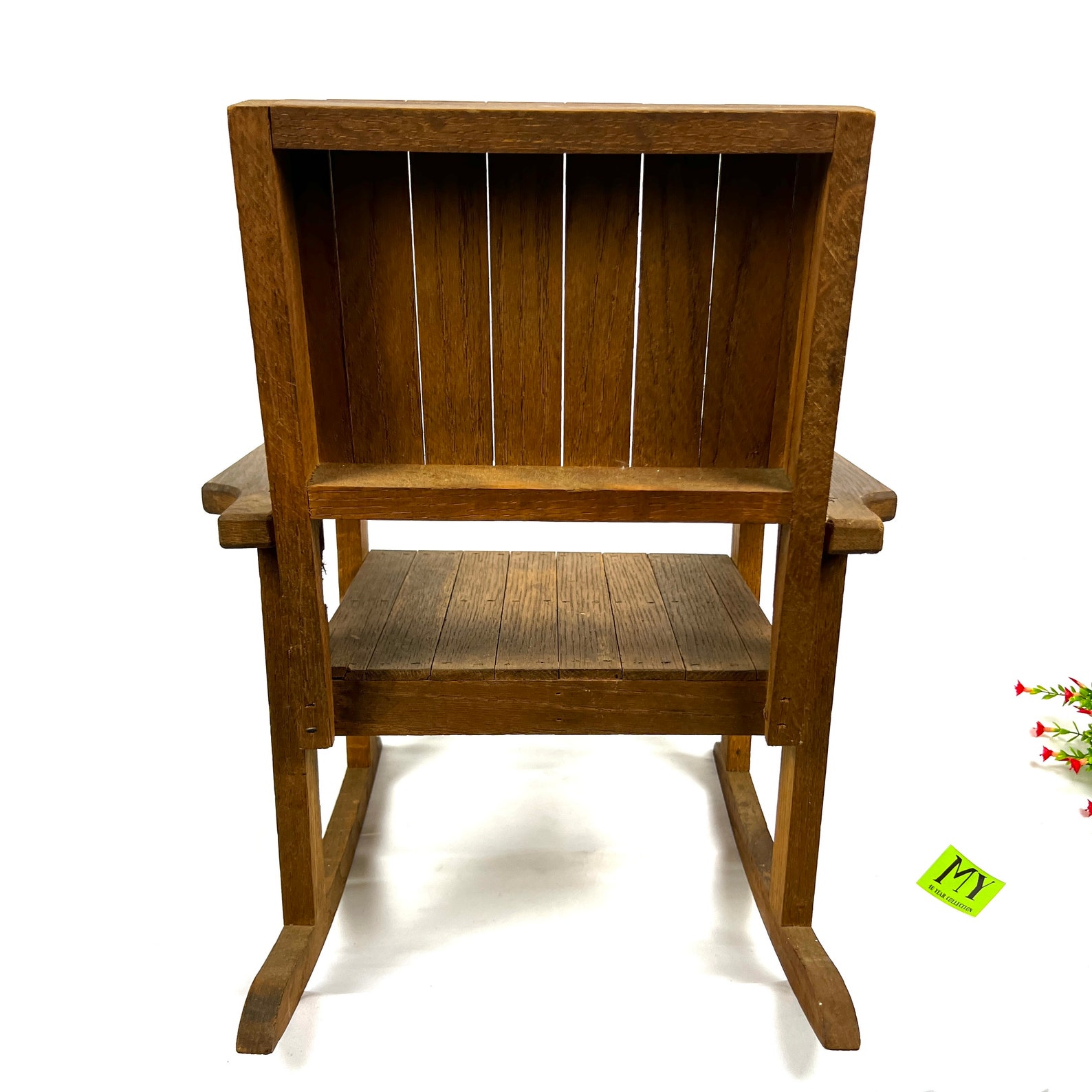 Vintage Oak Childs Rocking Chair Wooden Kids Rocker Indoor - Etsy