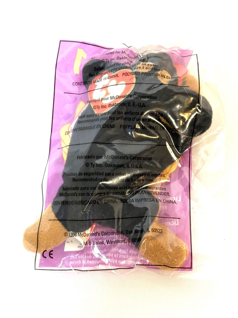 1999 Mcdonald's Ty Teenie Beanie Doby Bear Sealed Happy Meal Toy ...