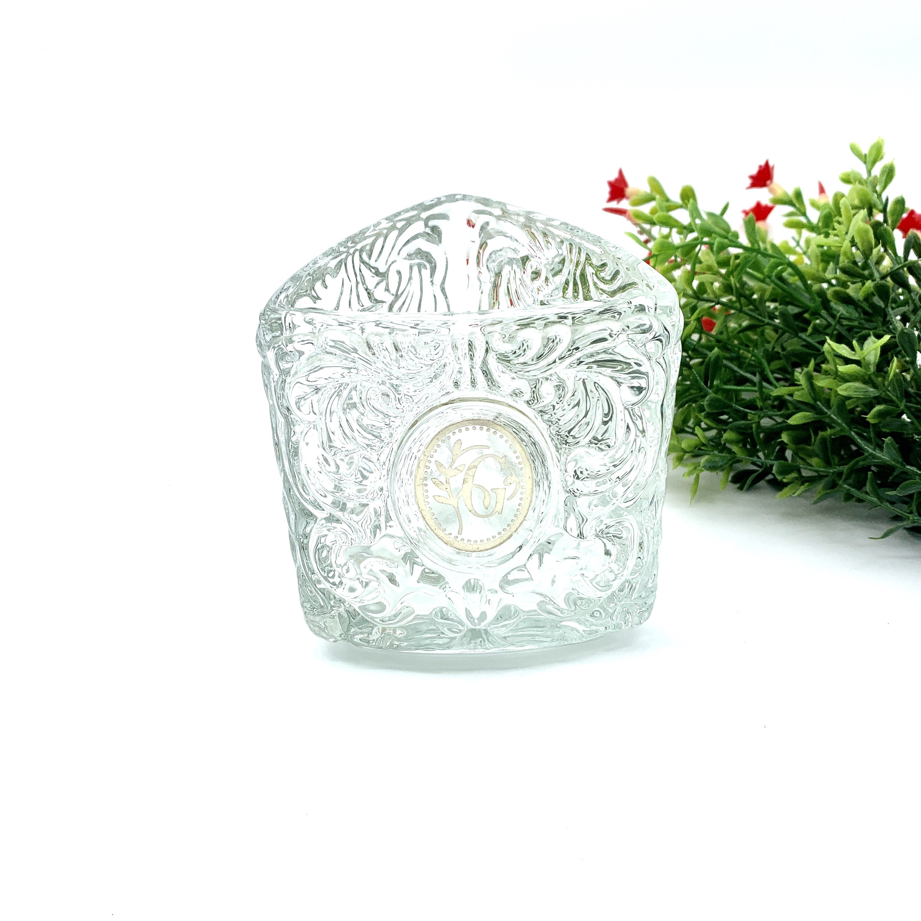 Vintage Avon Crystal Collection Embossed Triangle Votive | Etsy