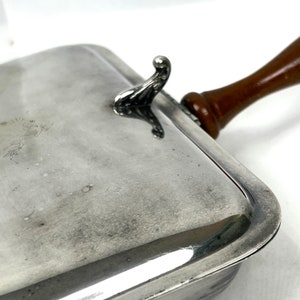 Vintage Silver Plate Butlers Ashtray: Lion Crest, Wooden Handle - Etsy