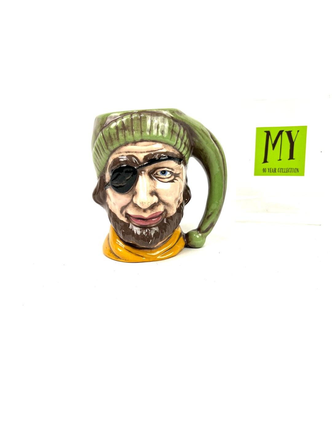 Vintage Toby Style Mug - Artisan Pottery Handpainted Pirate With Patch ...