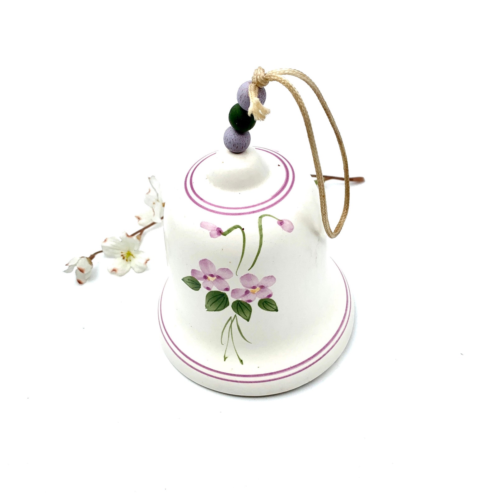 Vintage NCE Porcelain Wind Chimes Garden Bell Wind Chime 1988 Made in ...